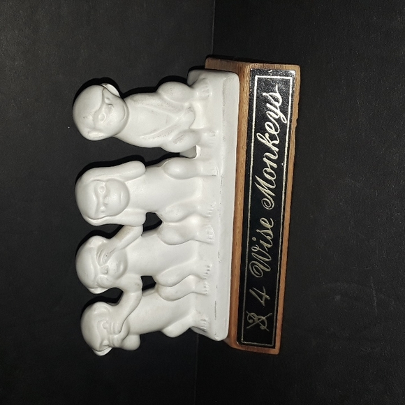 V.G. JAPAN | Other | C Rare Vintage 4 Wise Monkeys See Hear Speak And ...